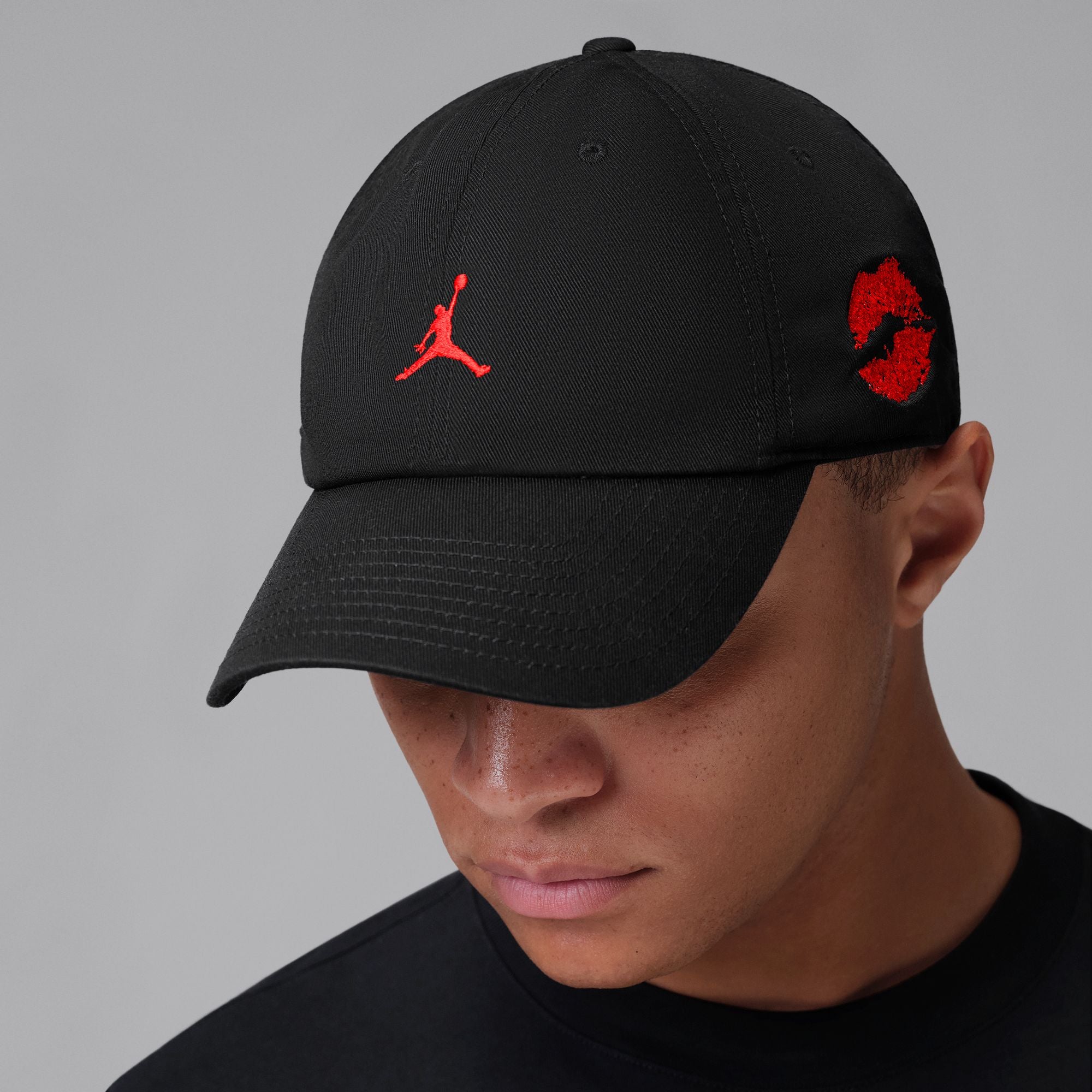JORDAN CLUB UNSTRUCTURED CAP BLACK/CHILE RED – Park Access